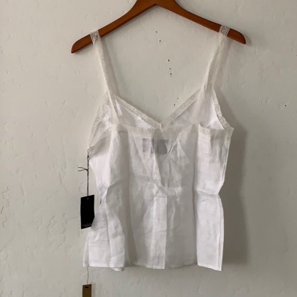 Reformation | Tops | Reformation Emmie Lace Trim Linen Camisole | Poshmark